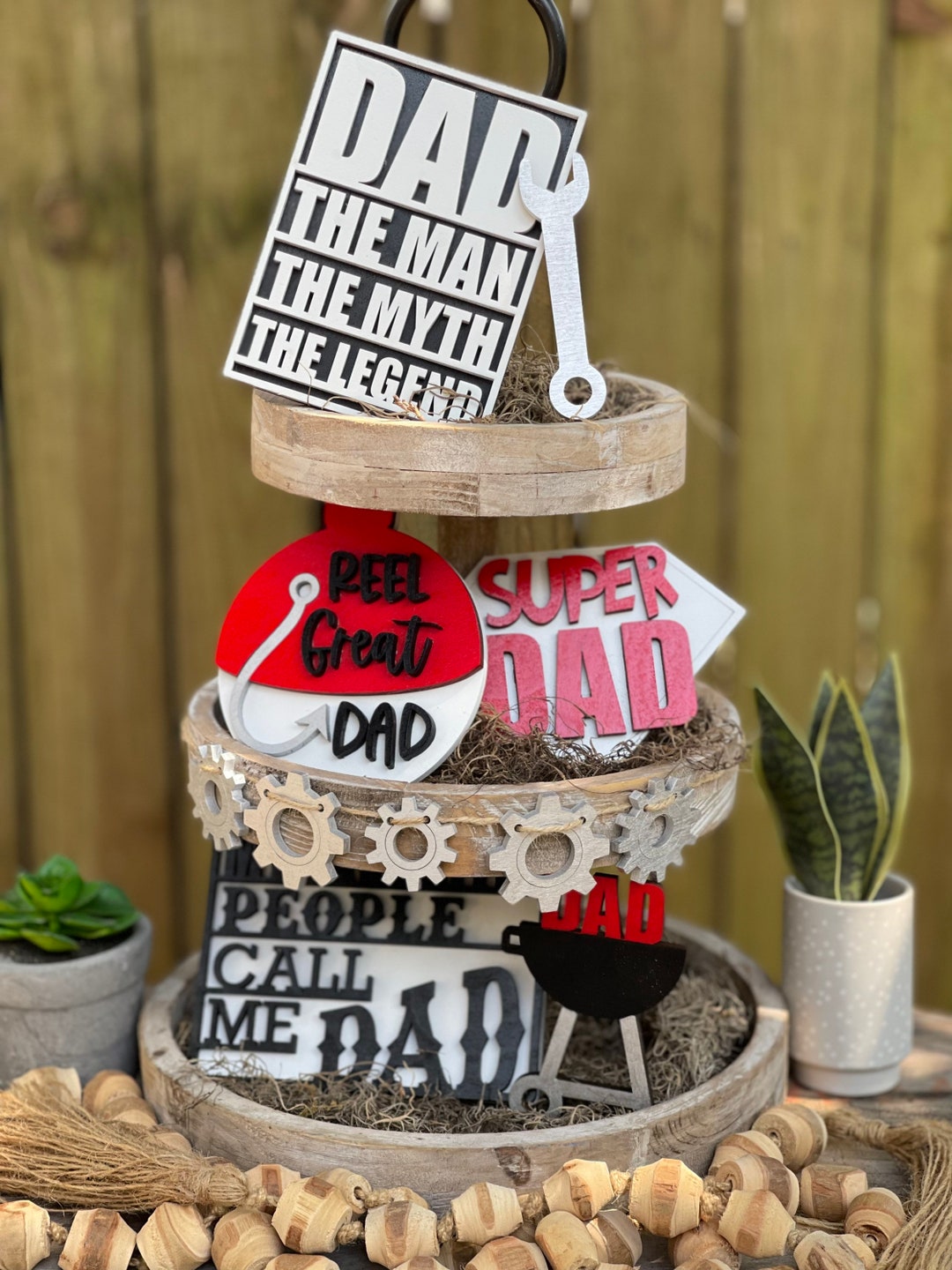 Father’s Day TT Set / Super Dad Tier Tray Set / Happy Father's Day TT ...