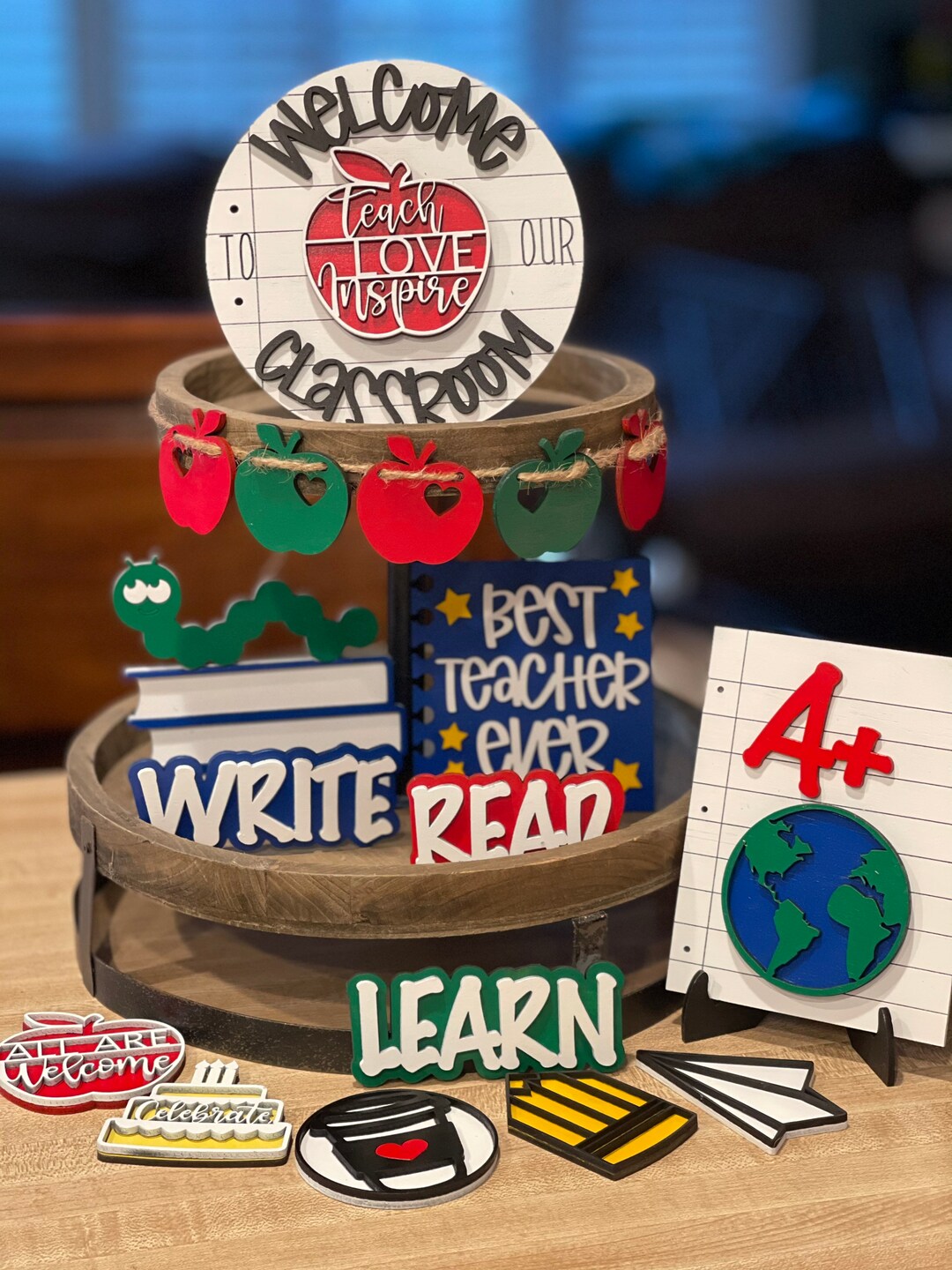 Teacher Classroom Interchangeable Tier Tray Set - Etsy