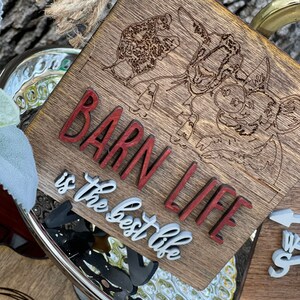 Barn Life Tier Tray Set, Farmhouse Tier Tray Set, All 3D Laser Cut Wood ...