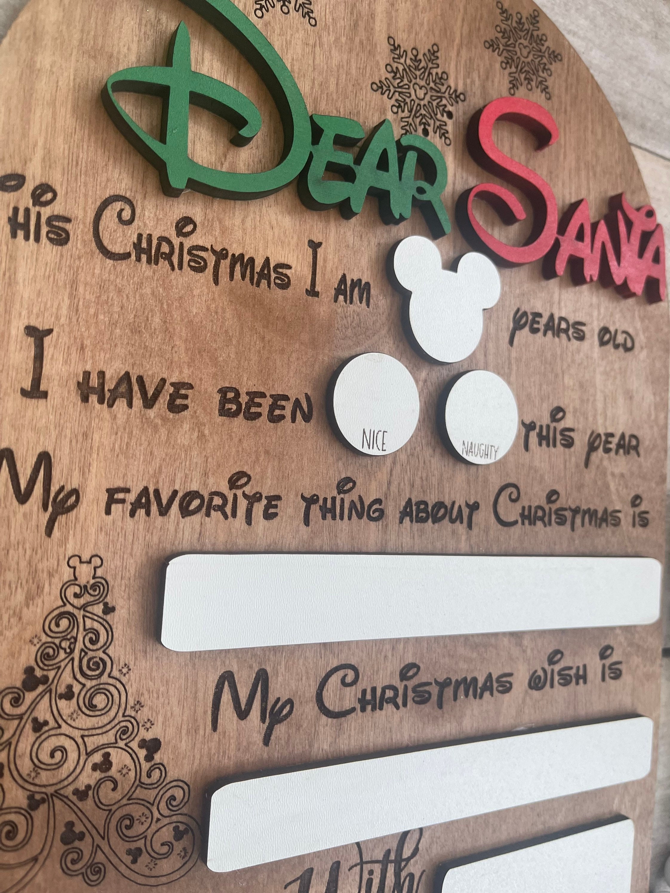 Dear Santa Letter Sign / Santa Letter Board / Santa Board Sign - Etsy