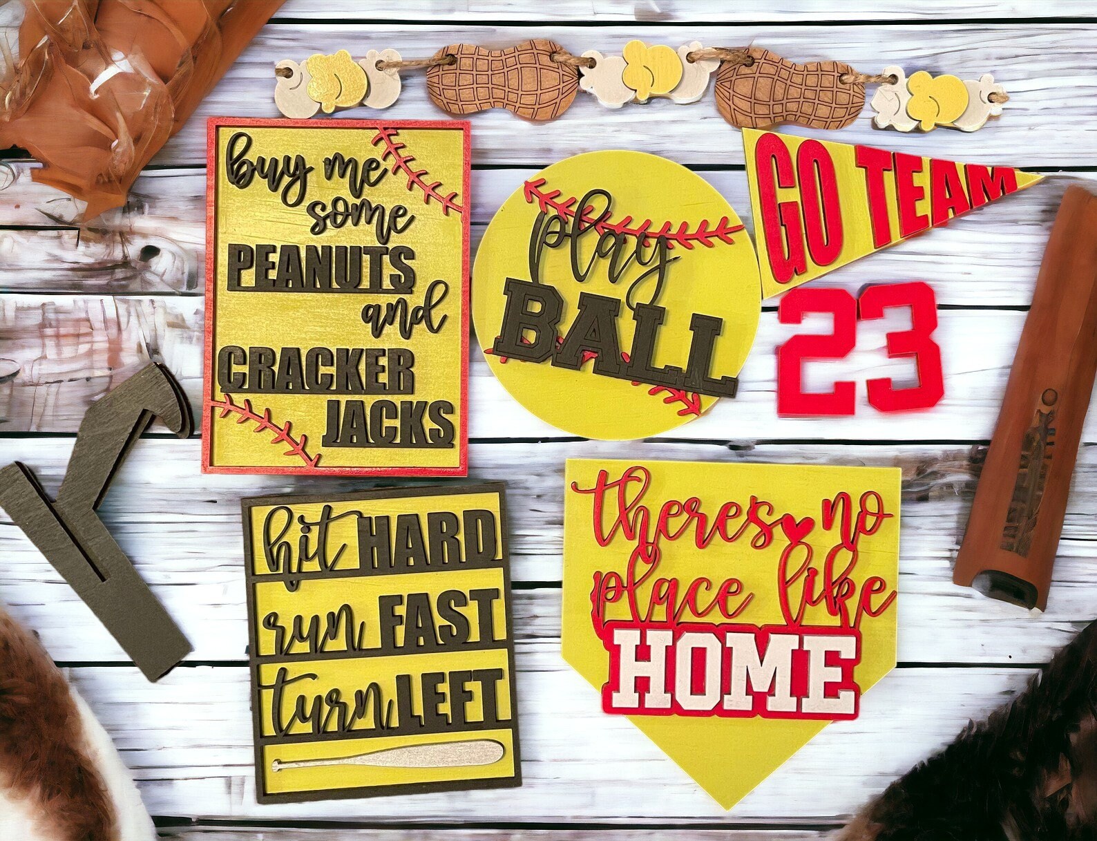 Softball Tier Tray Set / Softball TT / Play Ball / Go Team - Etsy