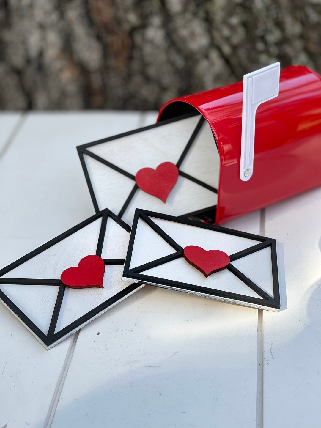 Personalized Love Letter & Mailbox Tiered Tray Decor - Etsy