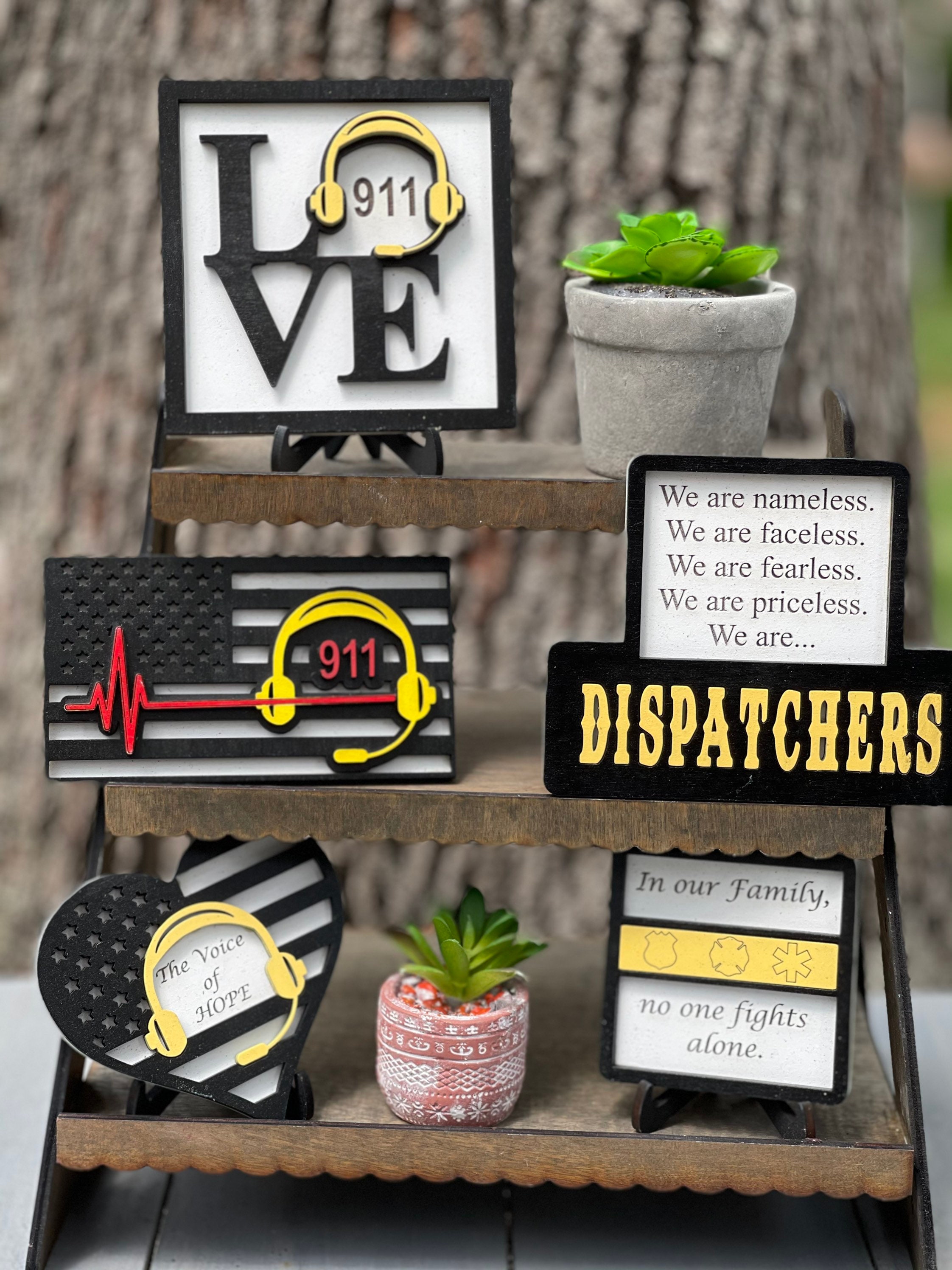 Dispatches Tier Tray Set / 911 Operators Tier Tray Set - Etsy