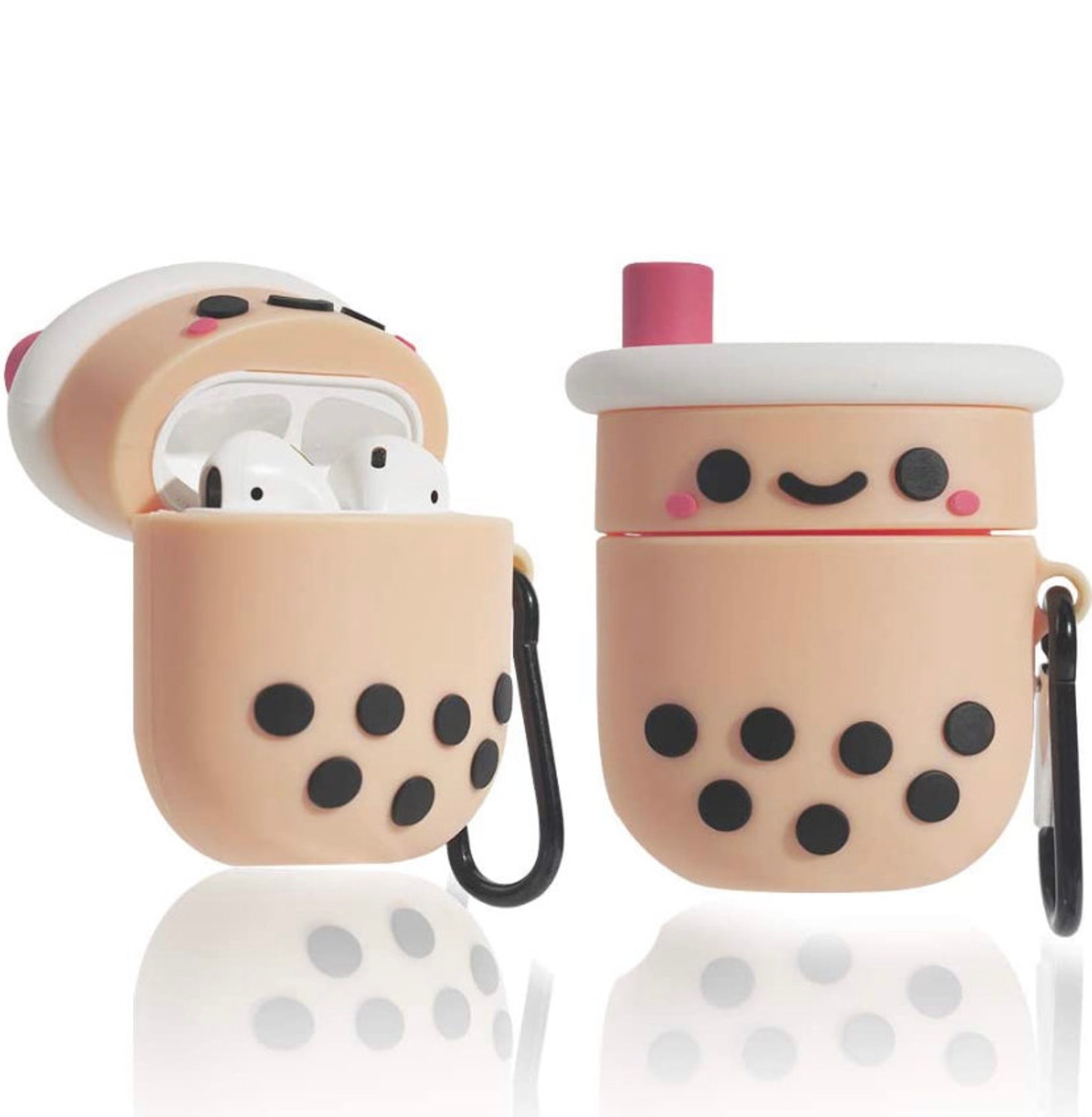 BOBA AIRPODS 1/2 Size Airpod Case Keychain Cute Food Kawaii | Etsy