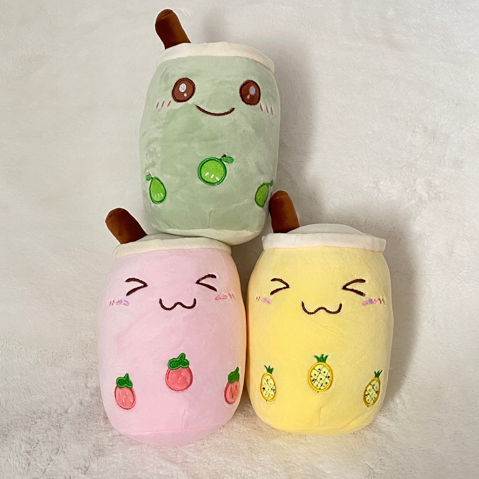 BOBA TEA PLUSH Cute Bubble Tea Plushies Kawaii Plushie Hug | Etsy