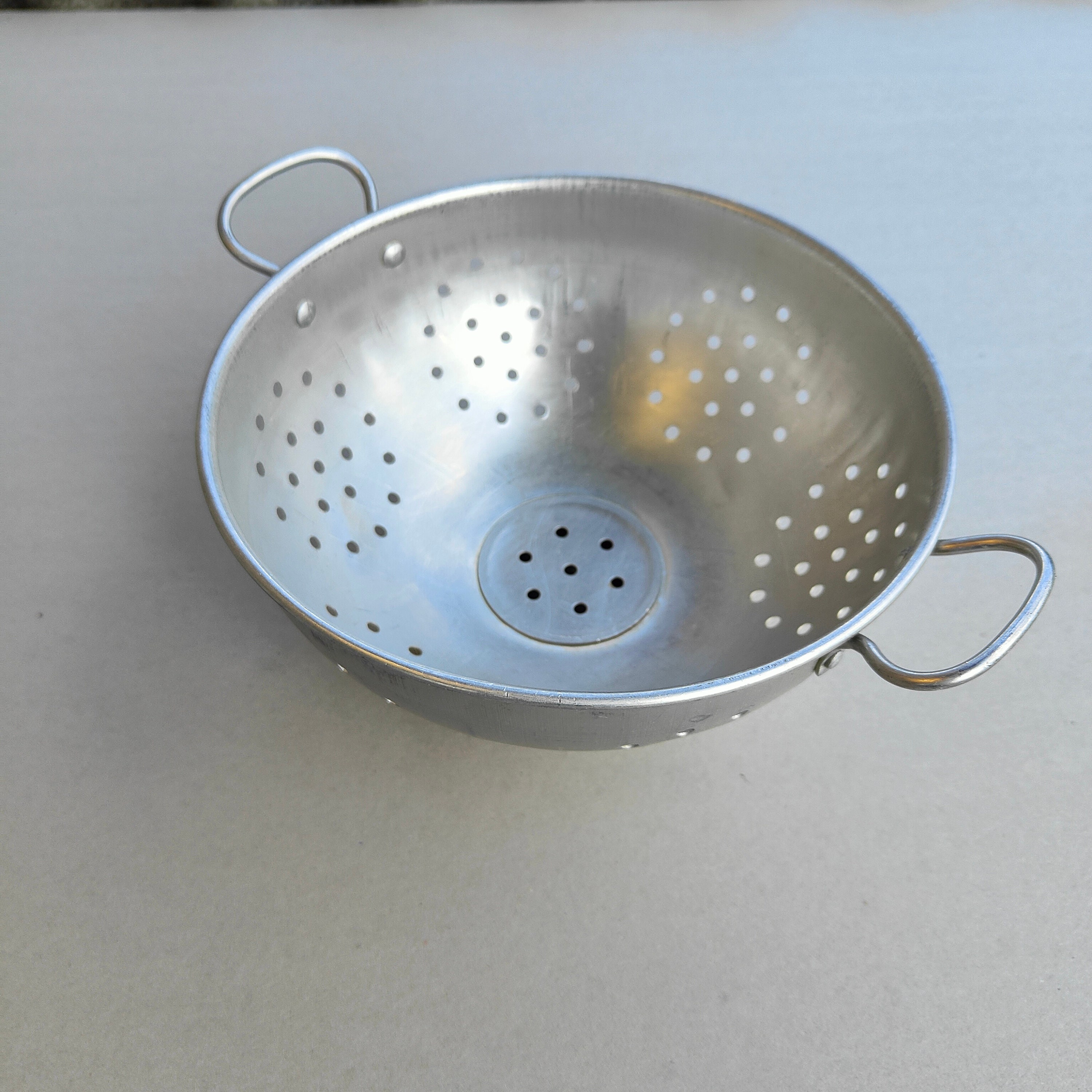 Vintage French Aluminum Colander/strainer/midcentury Kitchen Strainer ...
