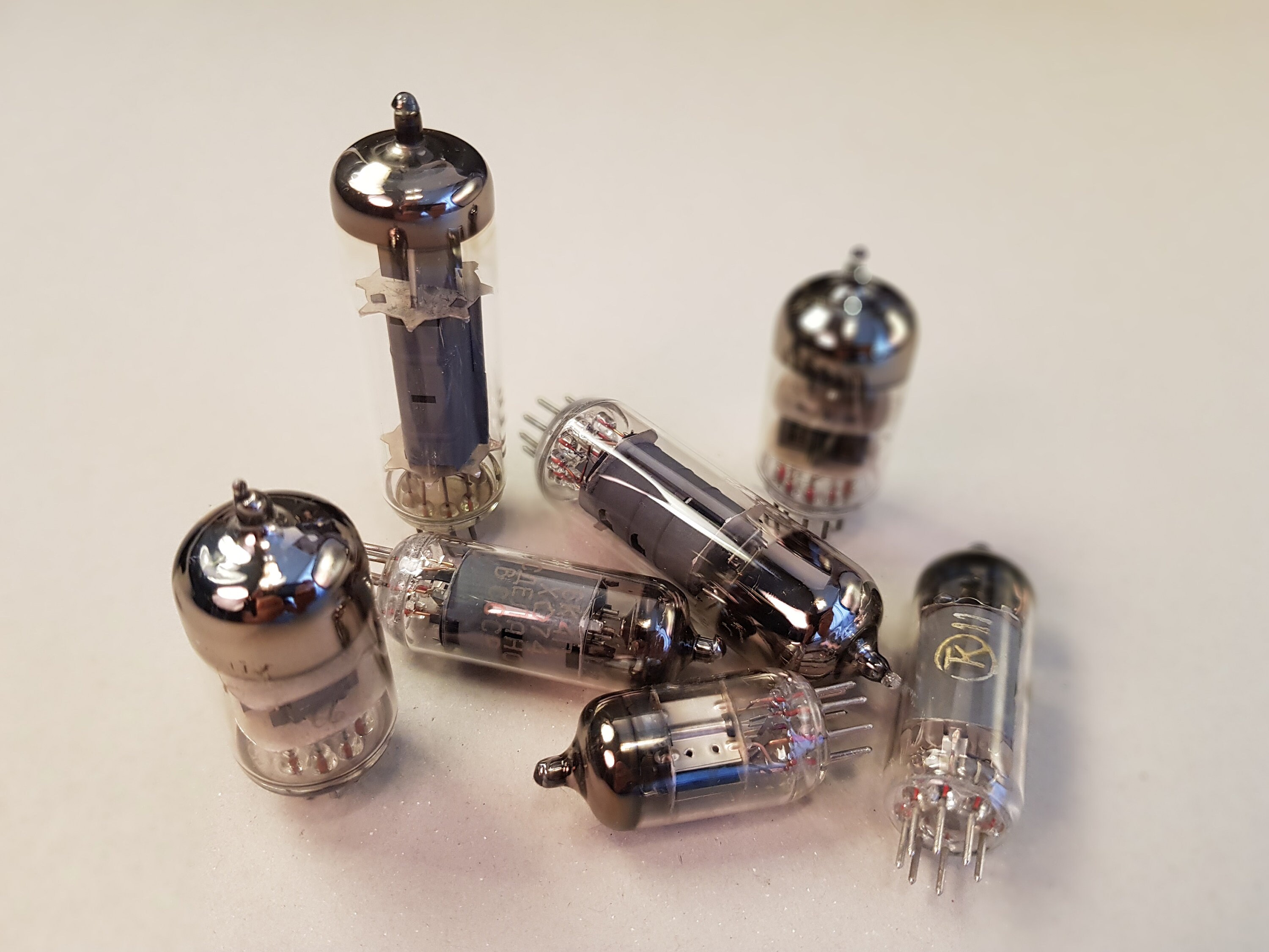 Vacuum Tube, Set of 7, Vintage Radio Parts for Creativity and Steampunk ...