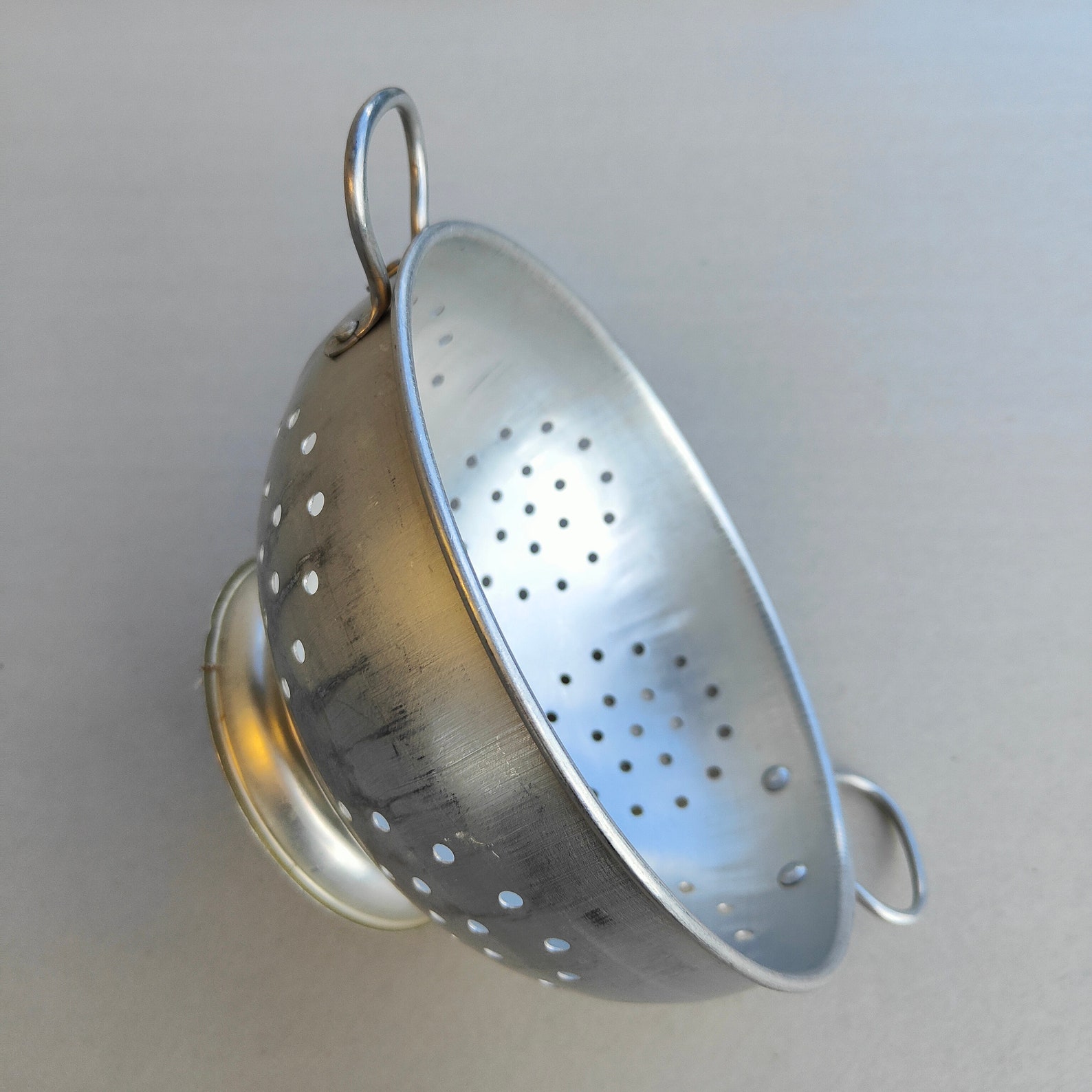 Vintage French Aluminum Colander/strainer/midcentury Kitchen Strainer ...