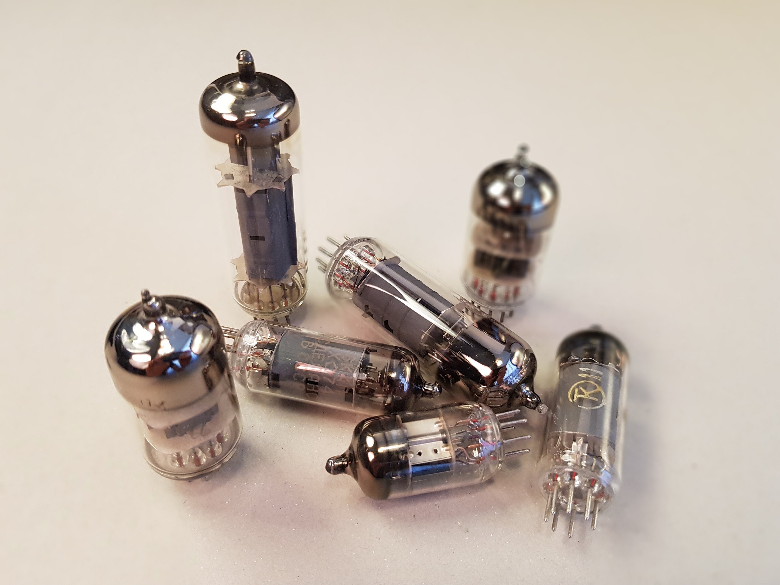 Vacuum Tube, Set of 7, Vintage Radio Parts for Creativity and Steampunk ...