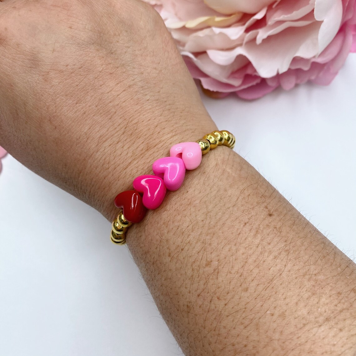 Valentine's Day Heart Bracelet - Etsy