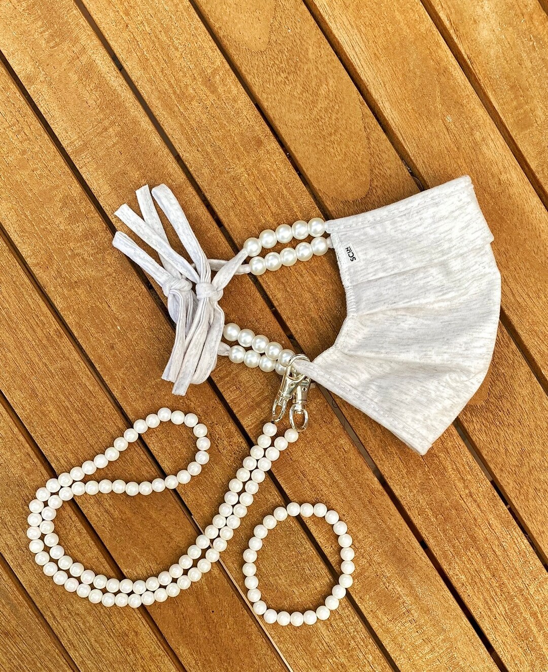 Pearl Mask Chain (mask Not Included) | Letter Name Customization - Etsy