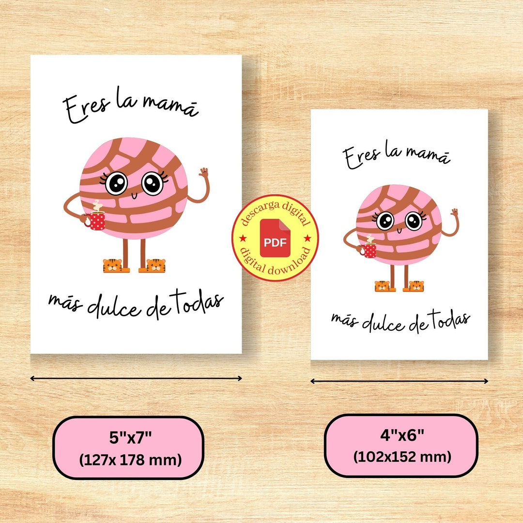 Digital Download Dia De Las Madres Tarjeta Para Mama | Mothers Day ...