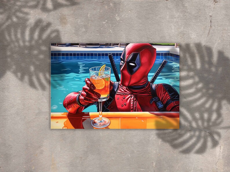 Deadpool in the Pool | Pop Art Poster | Comic Book Art | Marvel Poster ...