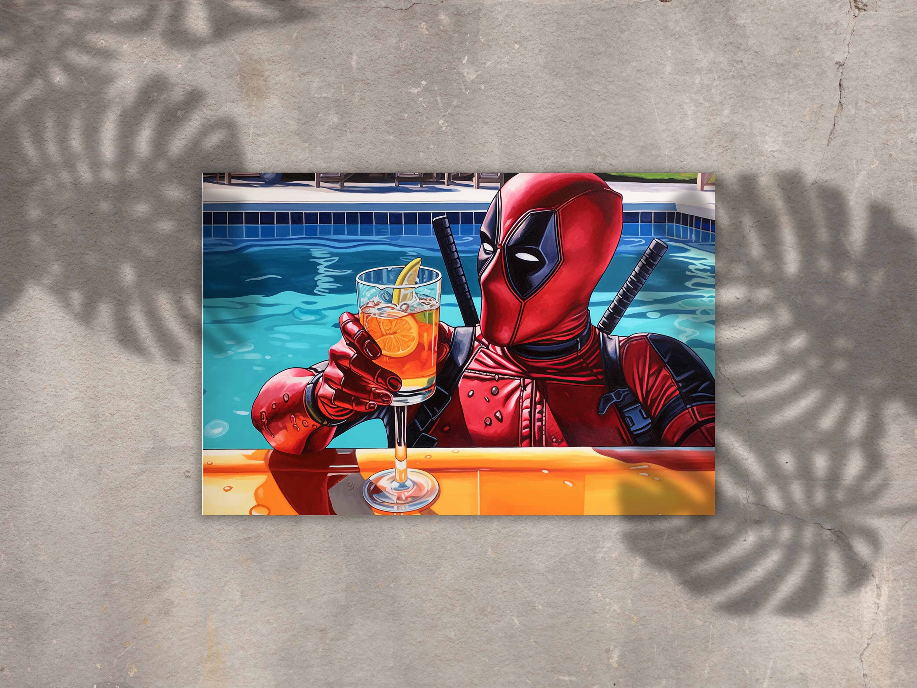 Deadpool in the Pool | Pop Art Poster | Comic Book Art | Marvel Poster ...