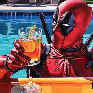 Deadpool in the Pool | Pop Art Poster | Comic Book Art | Marvel Poster ...
