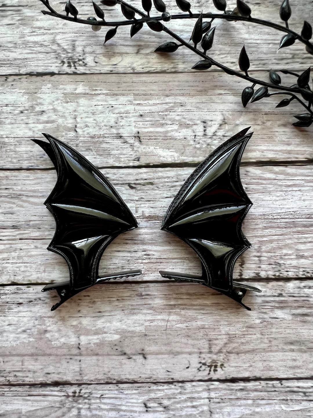 Bat Wing Hair Clips. | Halloween Hair Clips. - Etsy
