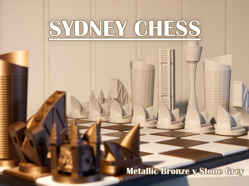 Sydney Chess Set - Sydney Landmarks | Architecture | Custom Chess ...