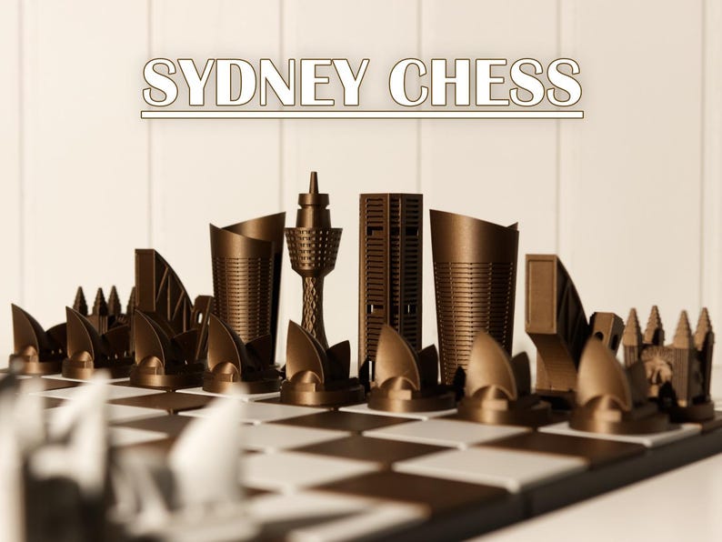 Sydney Chess Set - Sydney Landmarks | Architecture | Custom Chess ...