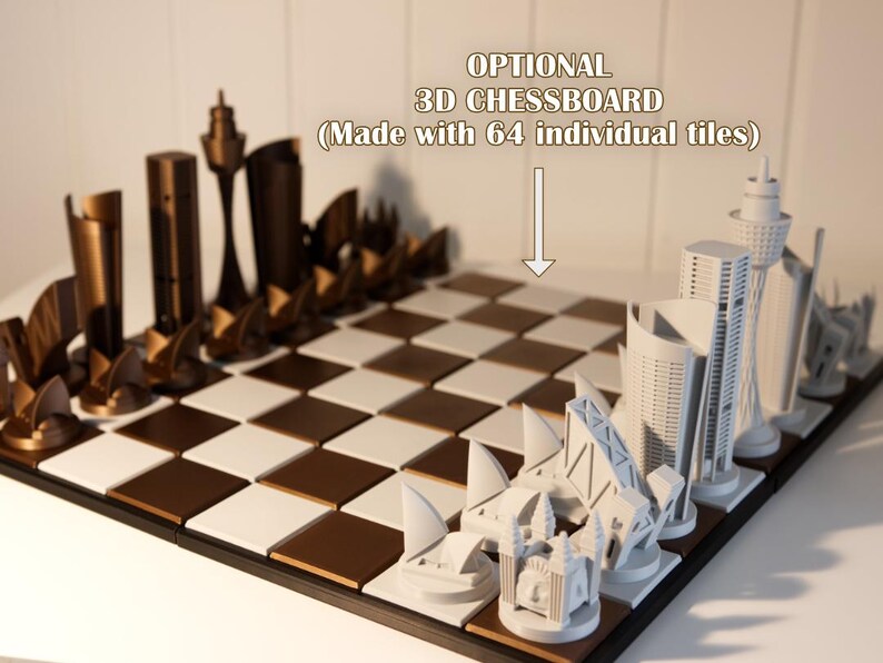 Sydney Chess Set - Sydney Landmarks | Architecture | Custom Chess ...