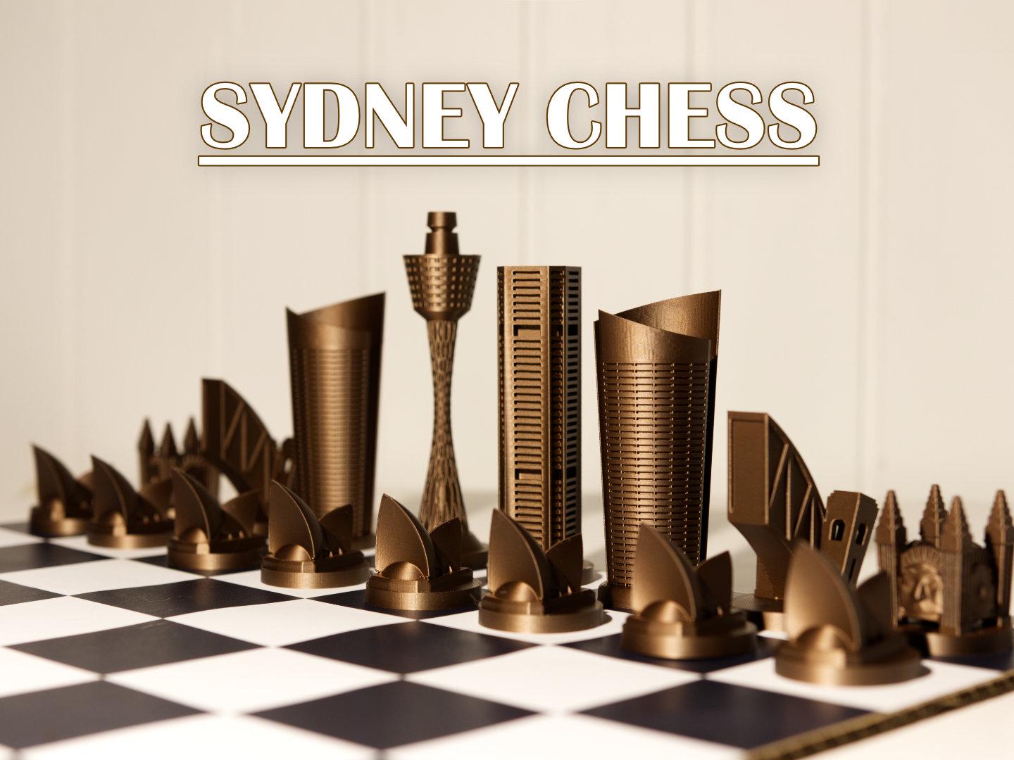 Sydney Chess Set - Sydney Landmarks | Architecture | Custom Chess ...