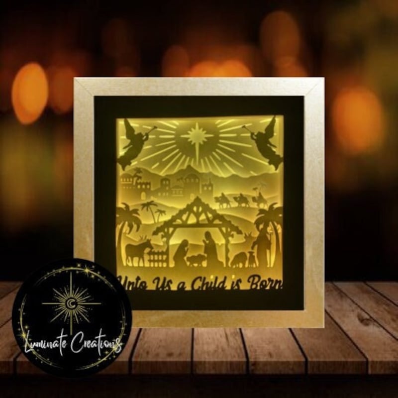 Nativity Shadow Box Svg - Etsy