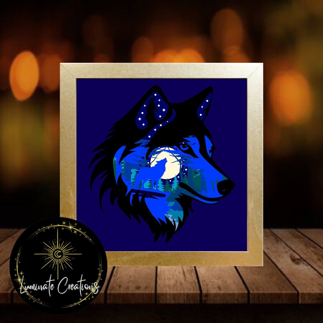 Wolf Shadow Box Template - SVG Instant Download File (only) 3D Paper Cut File - Etsy