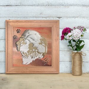 Safari Lion Light Box, Shadow Box Template - SVG Instant Download File ...