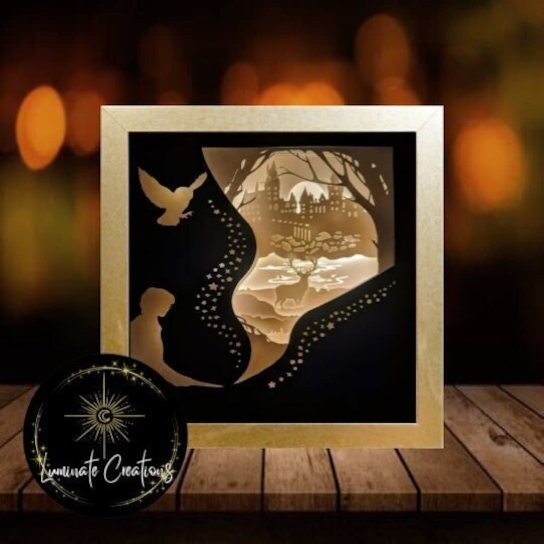 HP Wizard Light Shadow Box Template - Digital Download File (only) 3D ...