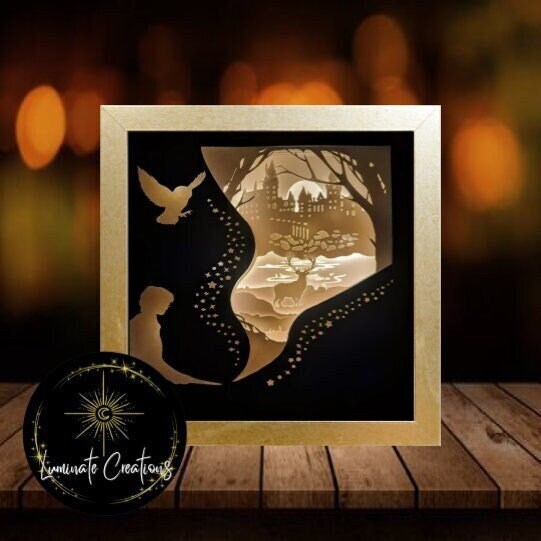 HP Wizard Light Shadow Box Template - Digital Download File (only) 3D ...