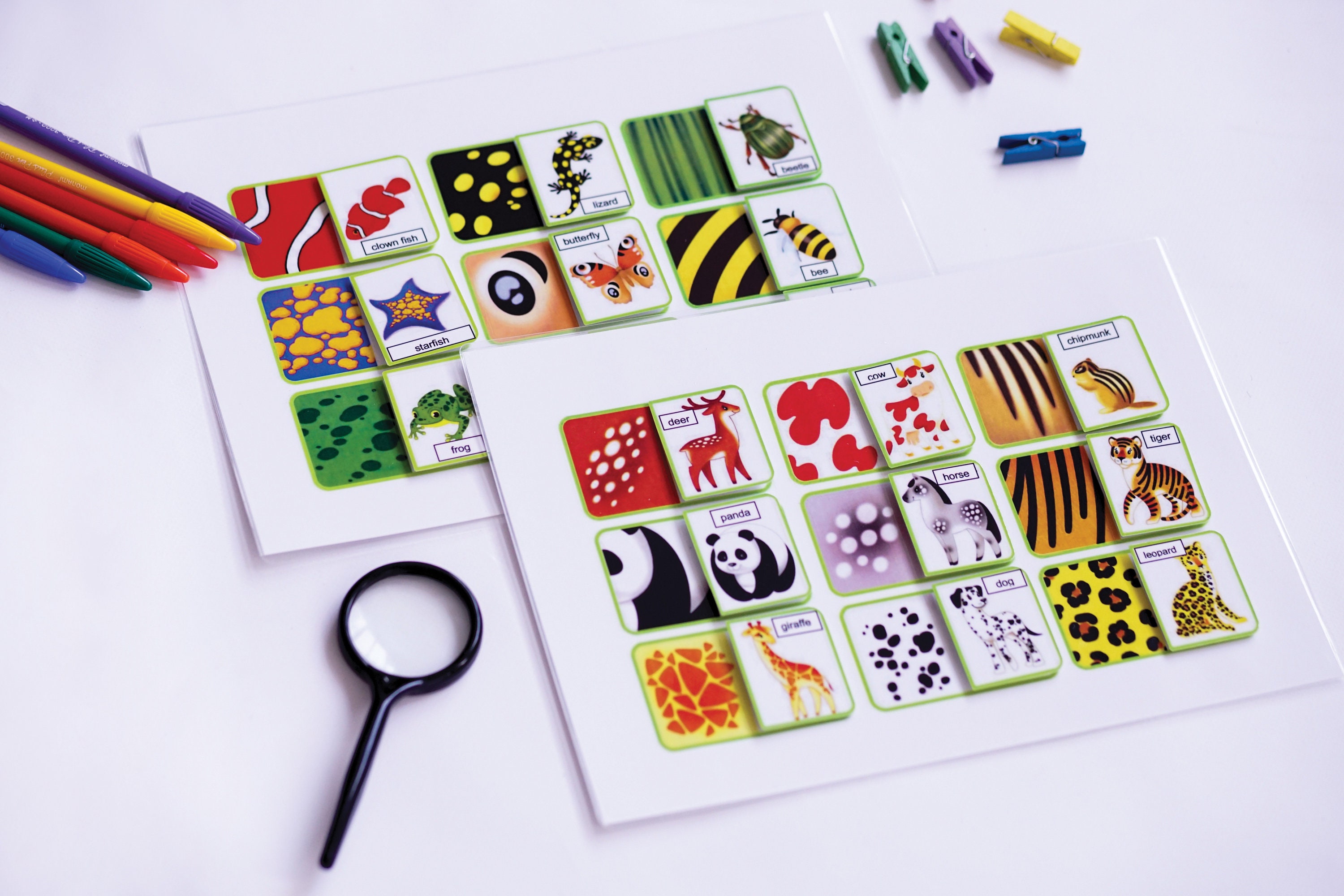 Animal Prints Matching Game for Preschool & Kindergarten - Etsy