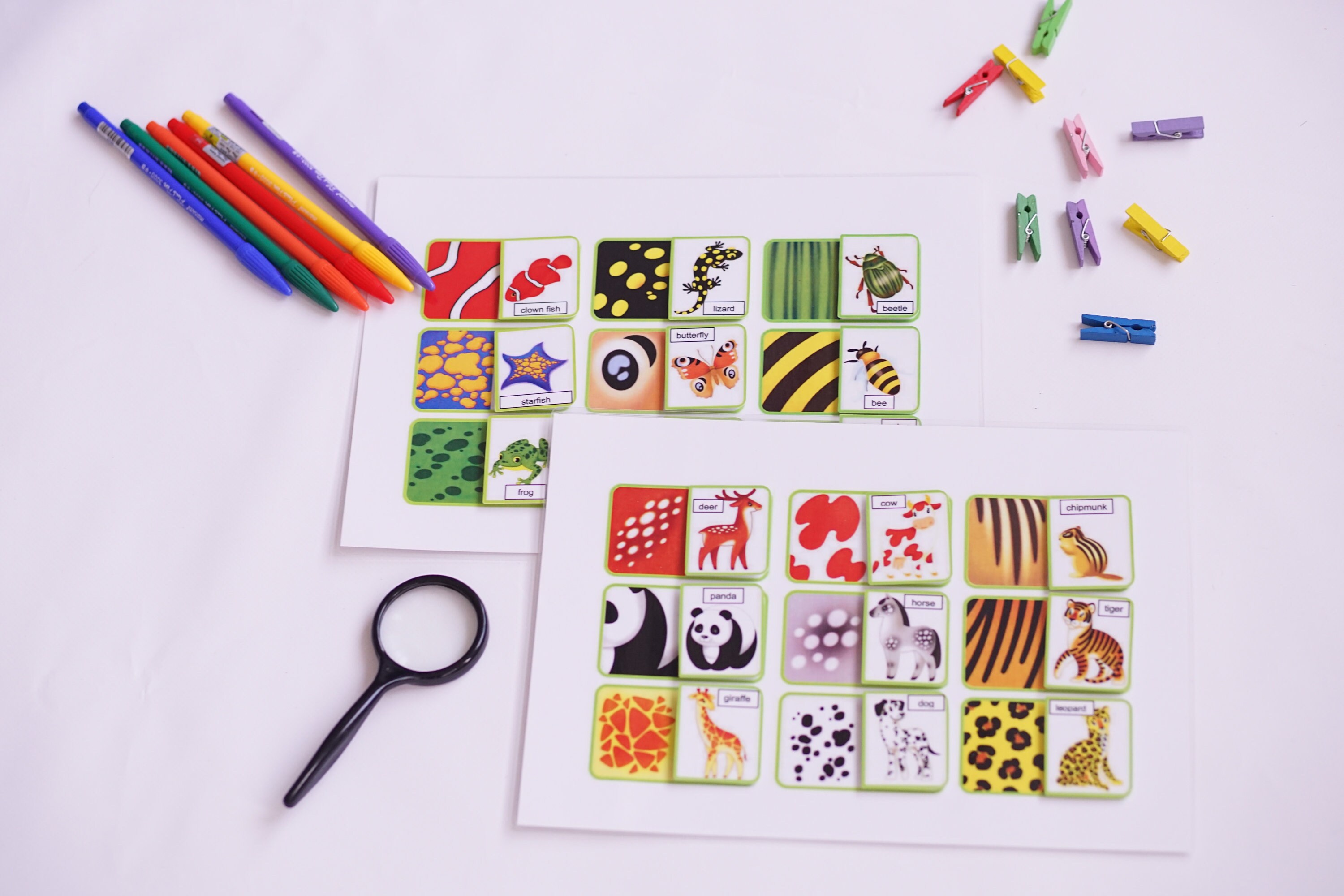 Animal Prints Matching Game for Preschool & Kindergarten - Etsy