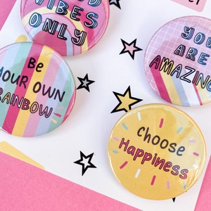 You Are Amazing Affirmation Pin Badge Set Mental Health Gift ...