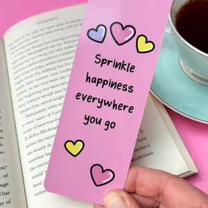 Sprinkle Happiness Everywhere You Go Bookmark | Mental Health Gift ...