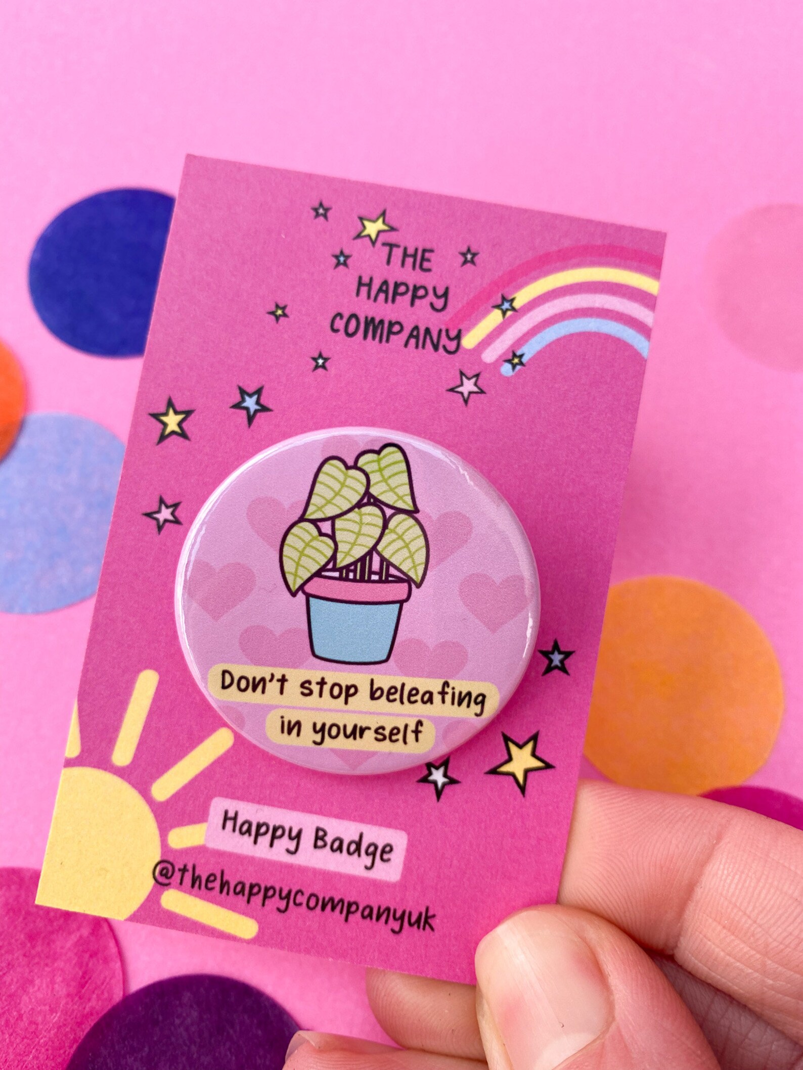 Don't Stop Beleafing Pin Badge Affirmation Plant Lover Gift ...