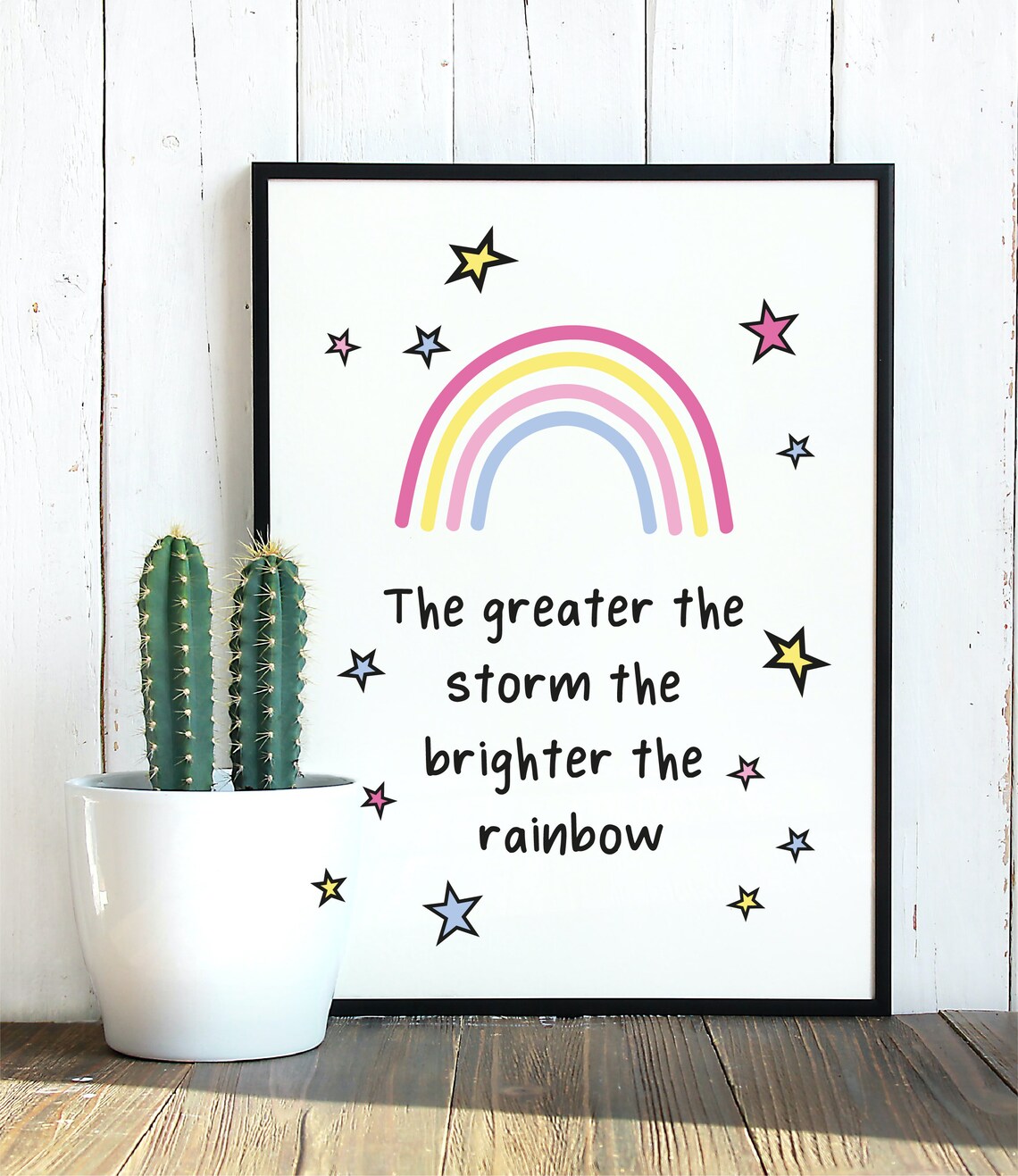 Rainbow Quote Print Inspirational Prints Quotes about life | Etsy