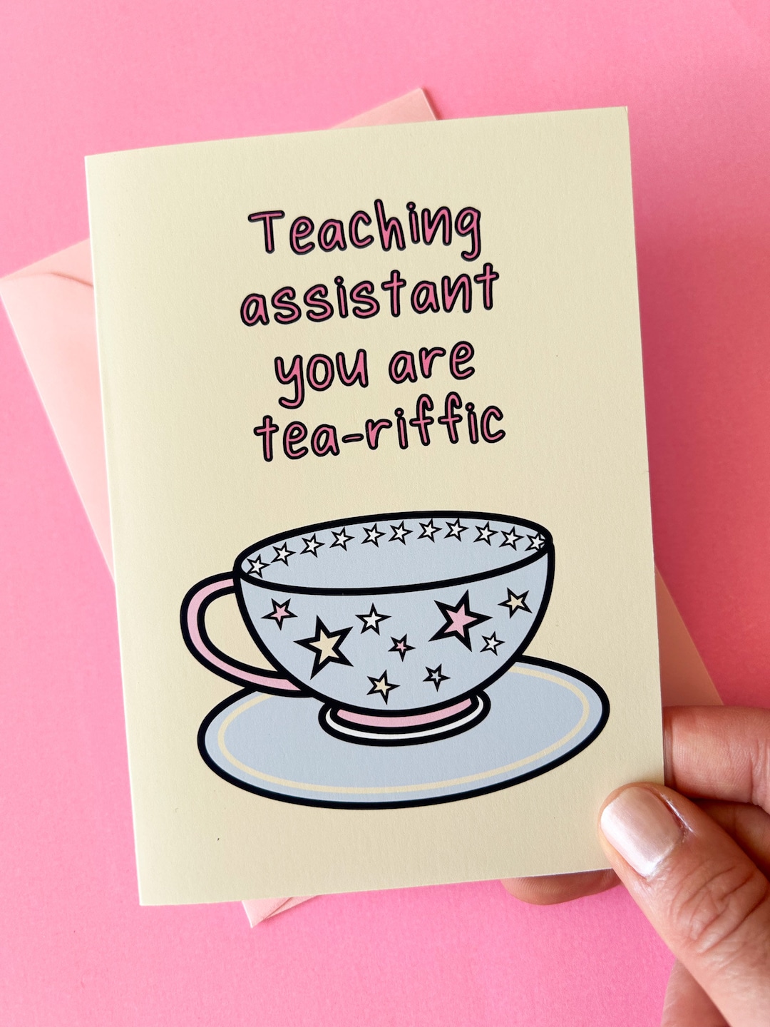Thank You Teaching Assistant Card | Tea Lover | School and Teacher ...