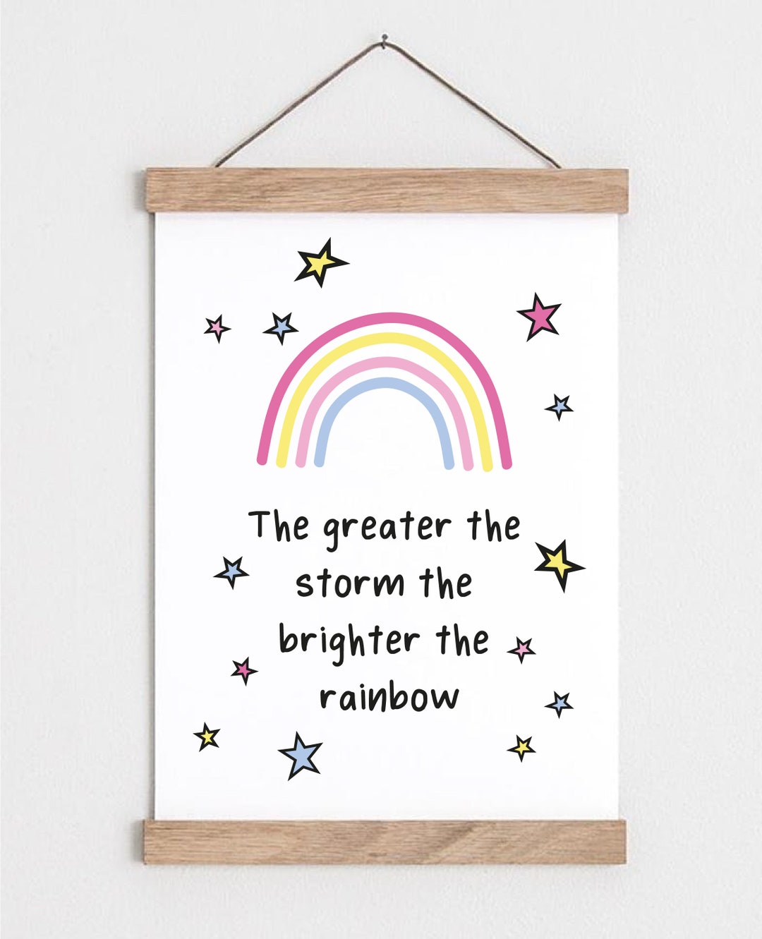 Rainbow Quote Print | Inspirational Prints | Quotes About Life | Mental ...
