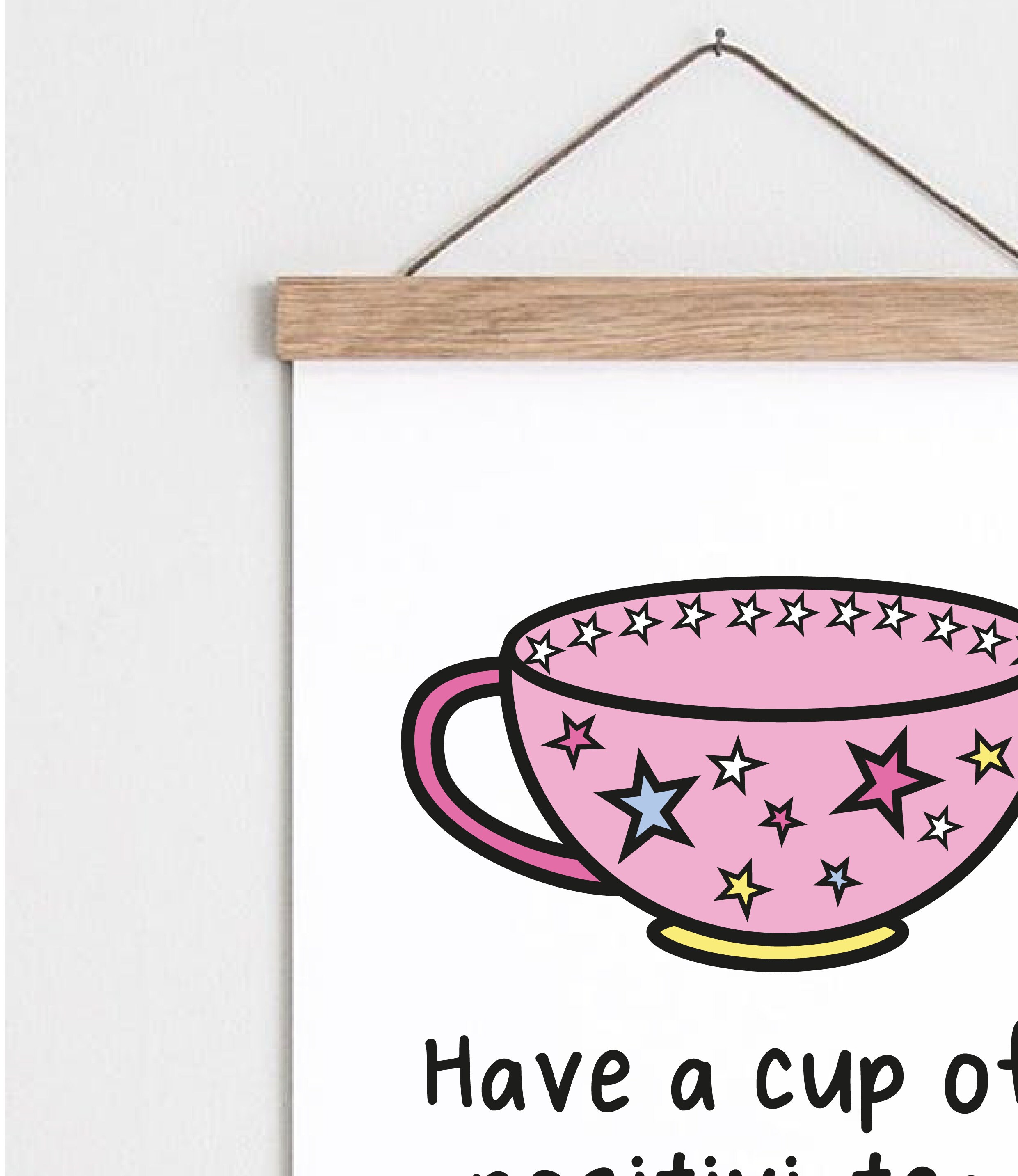 Cup of Positivi-tea Quote Print Inspirational Prints Tea - Etsy