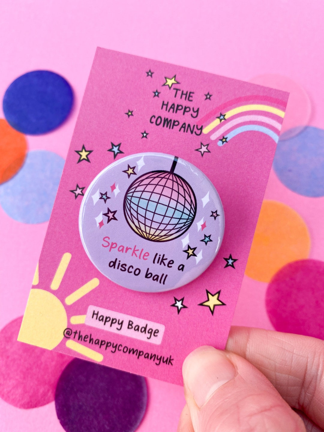 Sparkle Like a Disco Ball Pin Badge | Affirmation | Mental Health Gift ...