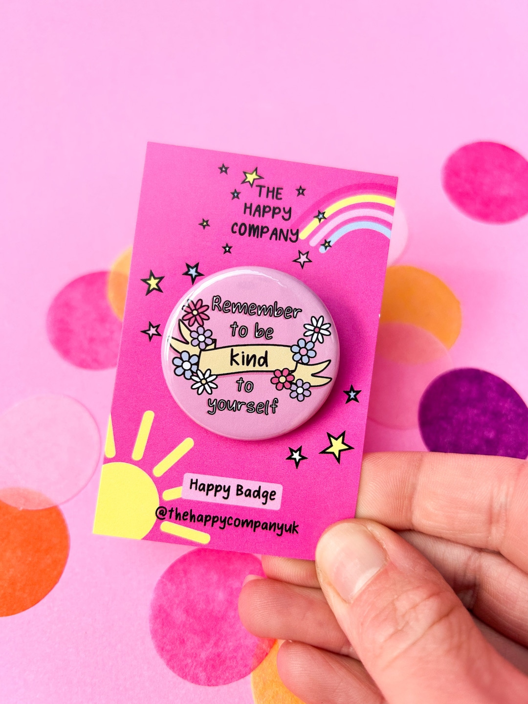 Remember to Be Kind to Yourself Badge | Mental Health Gift ...