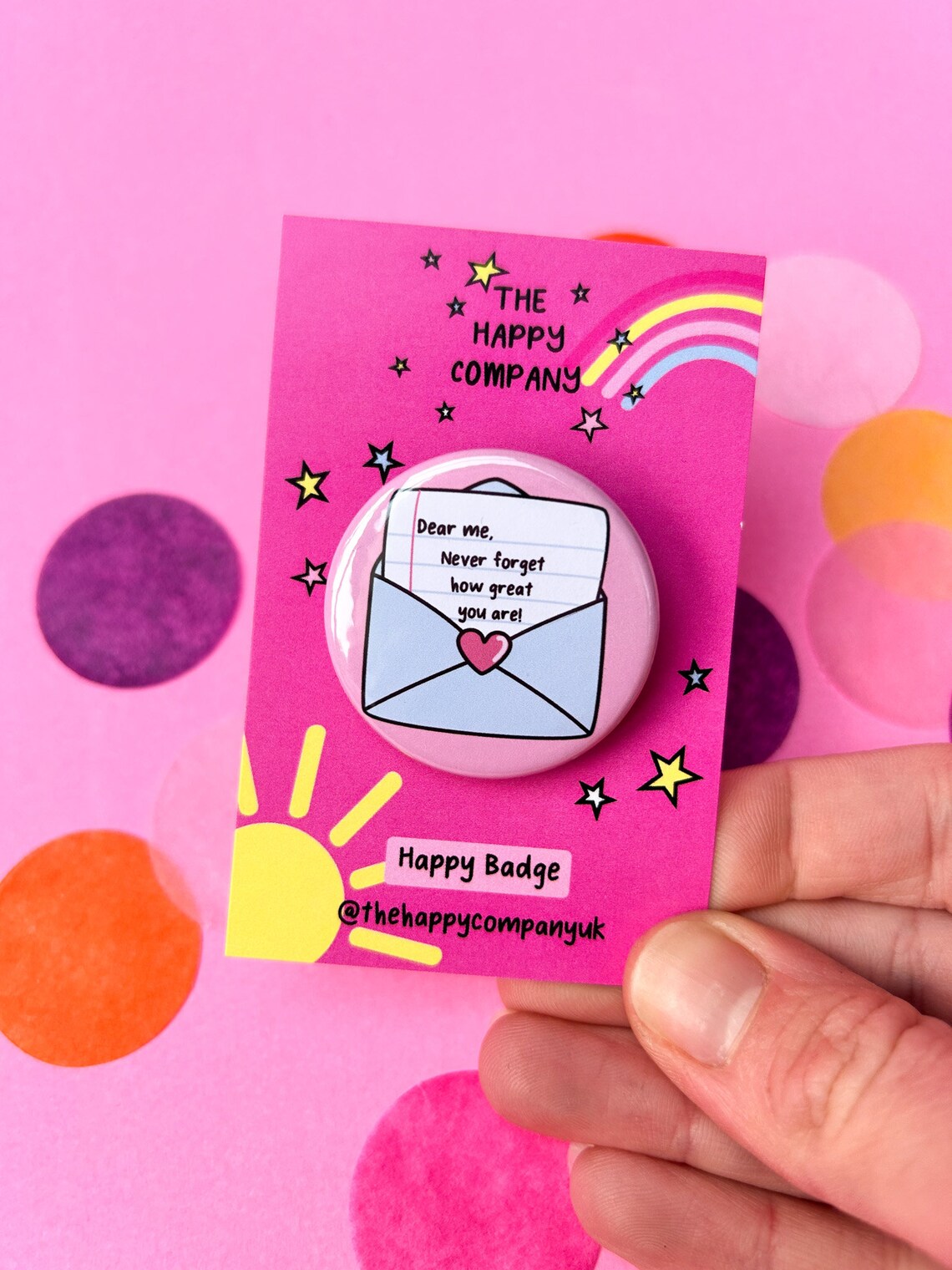 Dear Me Affirmation Badge Mental Health Gift Motivational - Etsy
