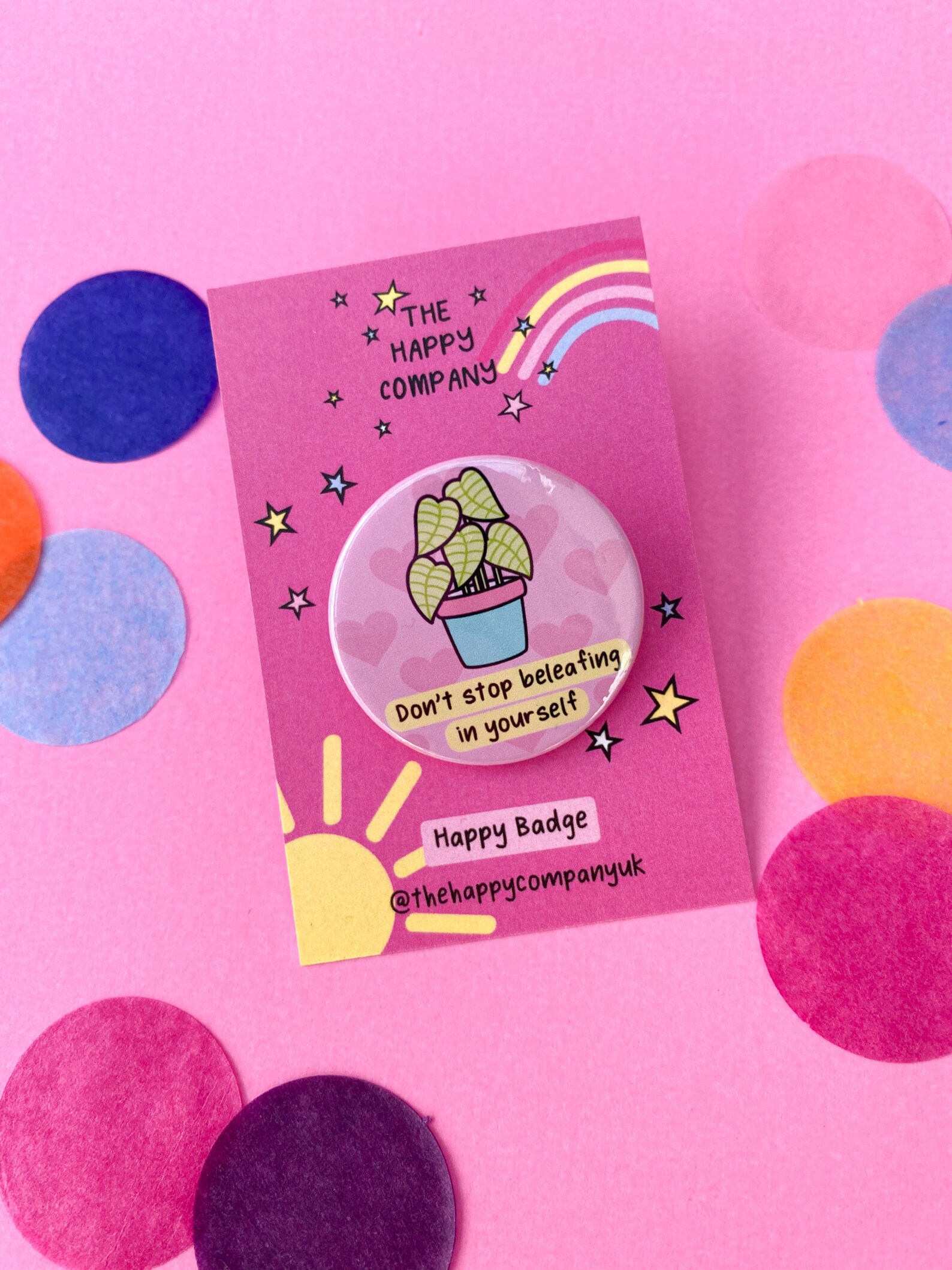 Don't Stop Beleafing Pin Badge Affirmation Plant Lover Gift ...