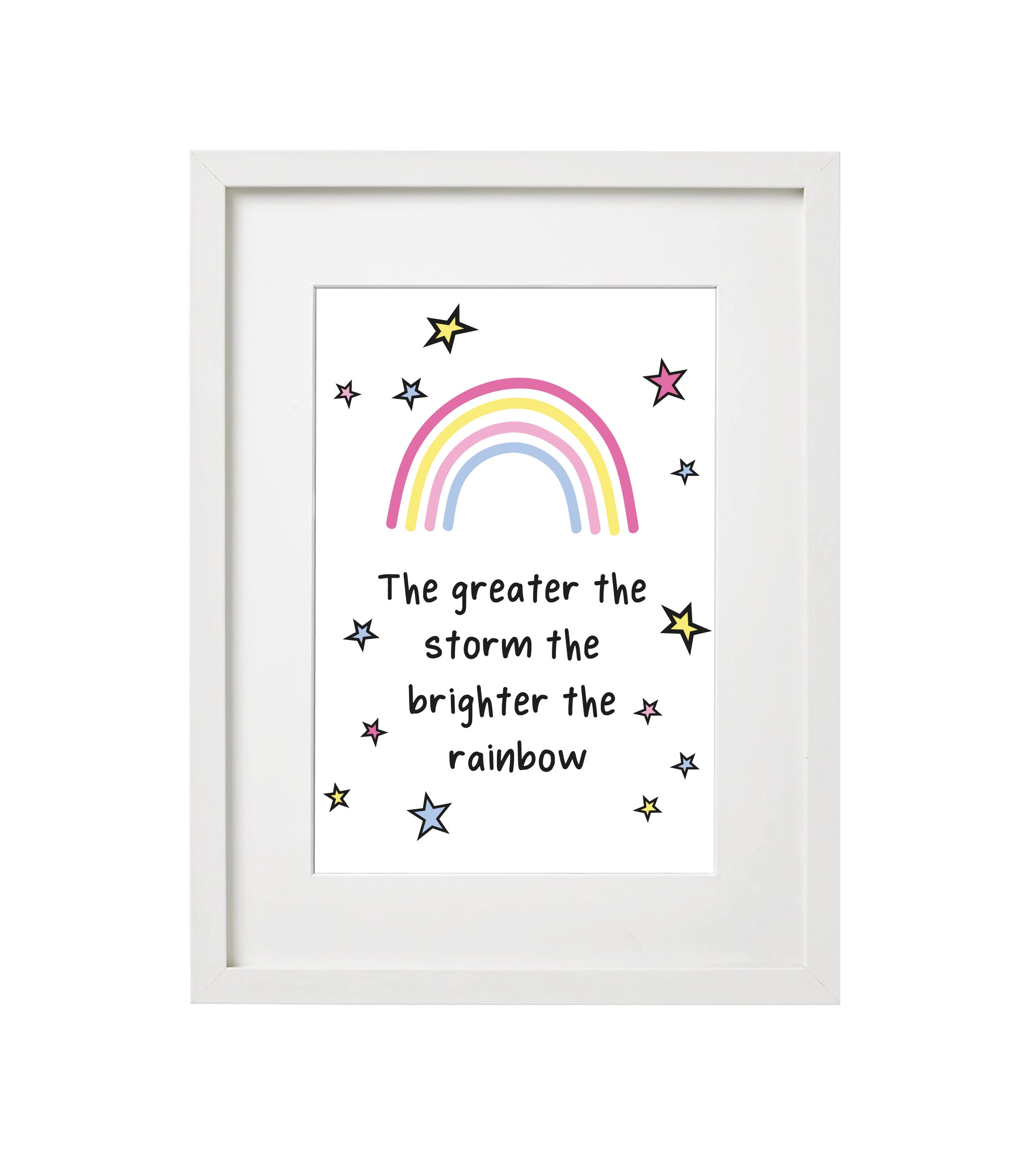 Rainbow Quote Print Inspirational Prints Quotes about life | Etsy