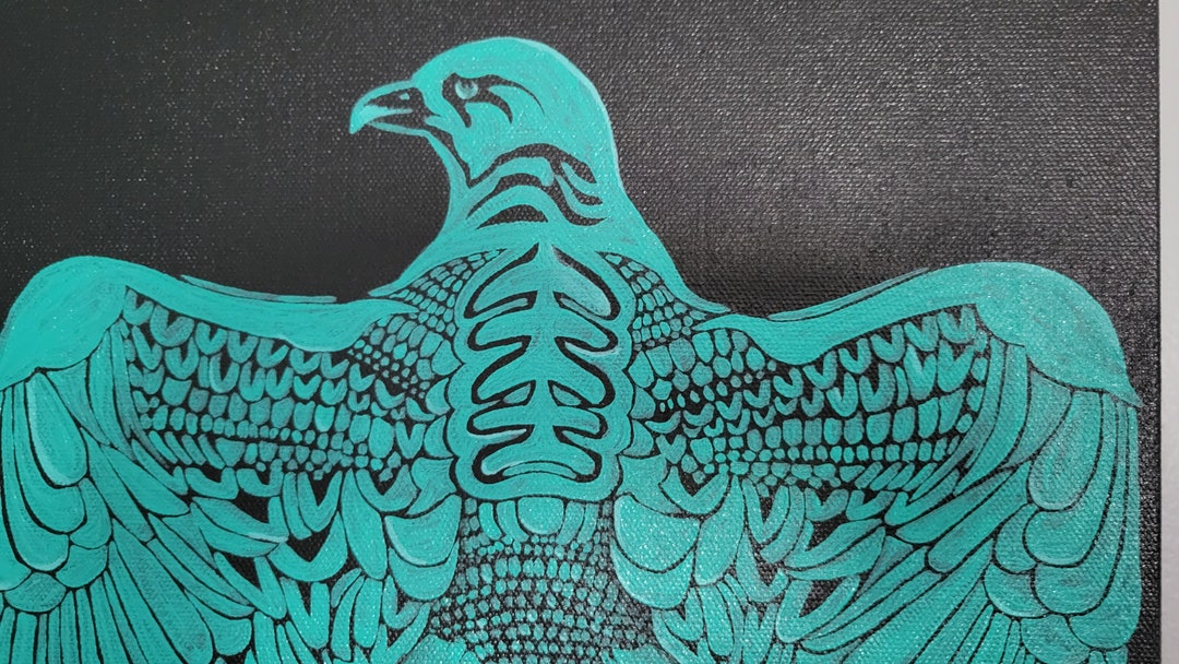 Phoenix Acrylic Painting on Canvas - Etsy