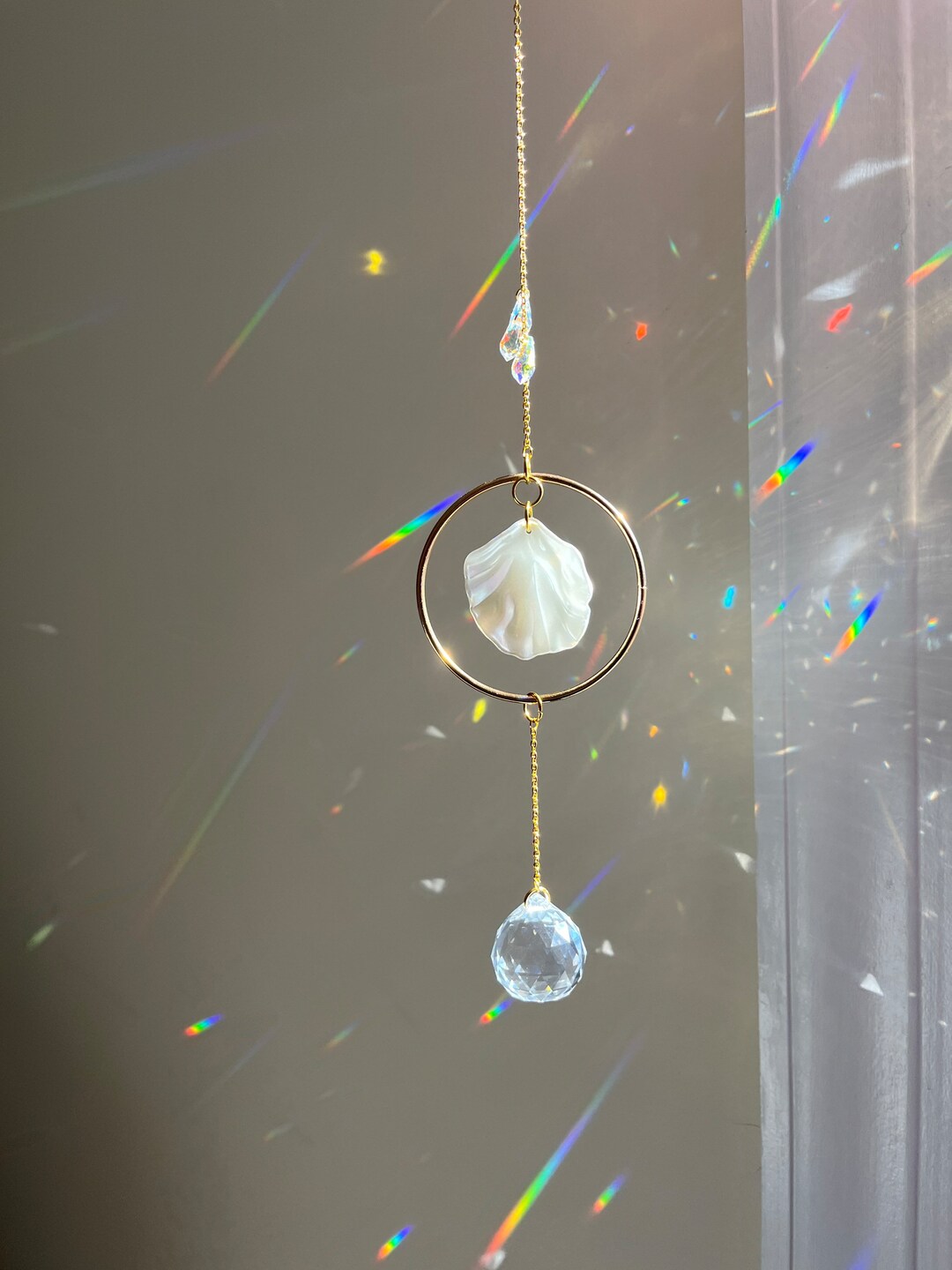 Shell Sparkling Sun Catcher Rainbow Maker, 3 Suncatchers, Holiday Gift ...