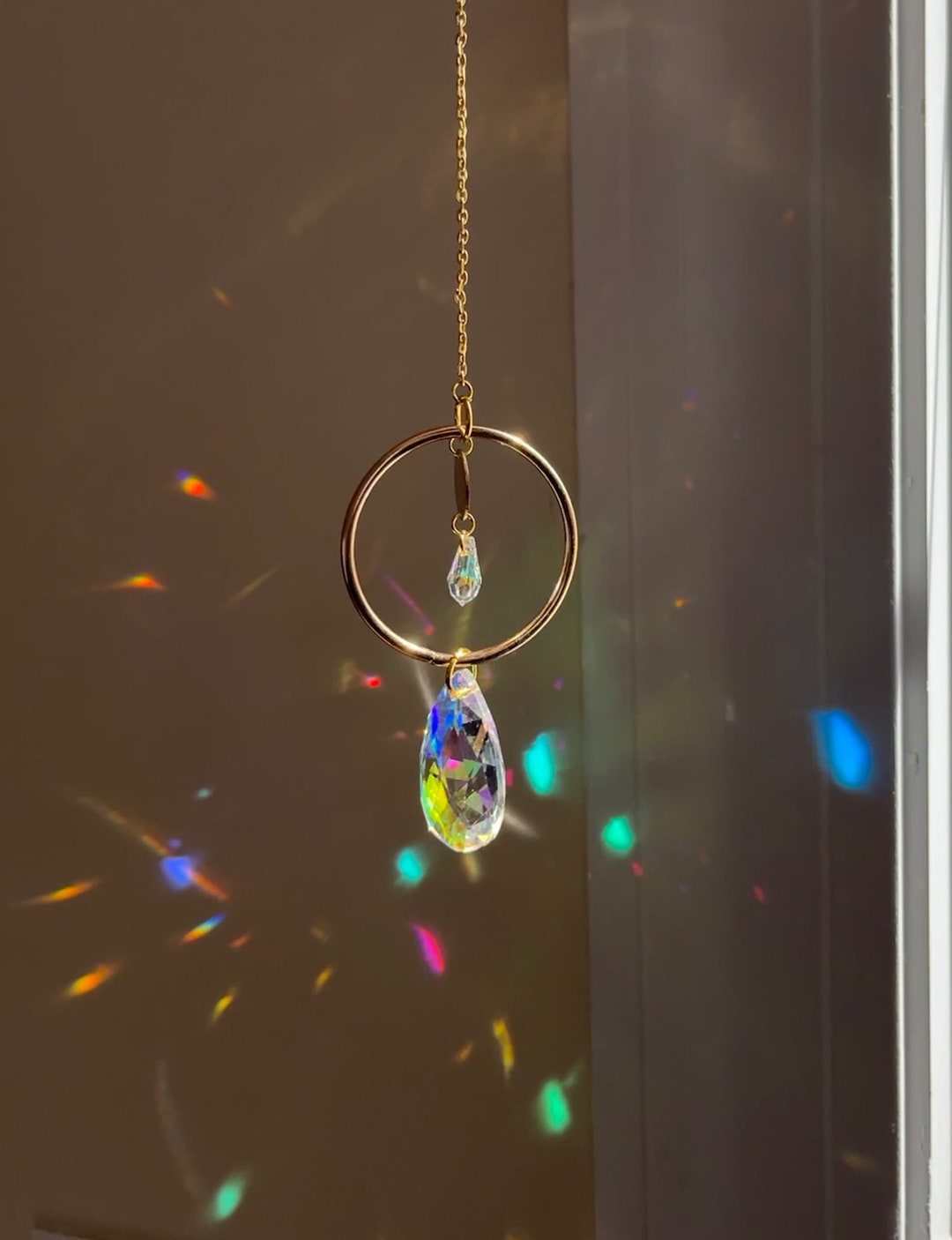 Crystal Stone Sun Catcher | Rainbow Maker, Gift for Mom, Holiday Gift ...