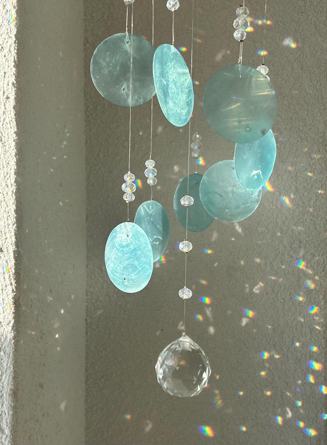 Wave Shell Sun Catcher Wall Decor, Sun Catcher Prism, Rainbow Maker ...