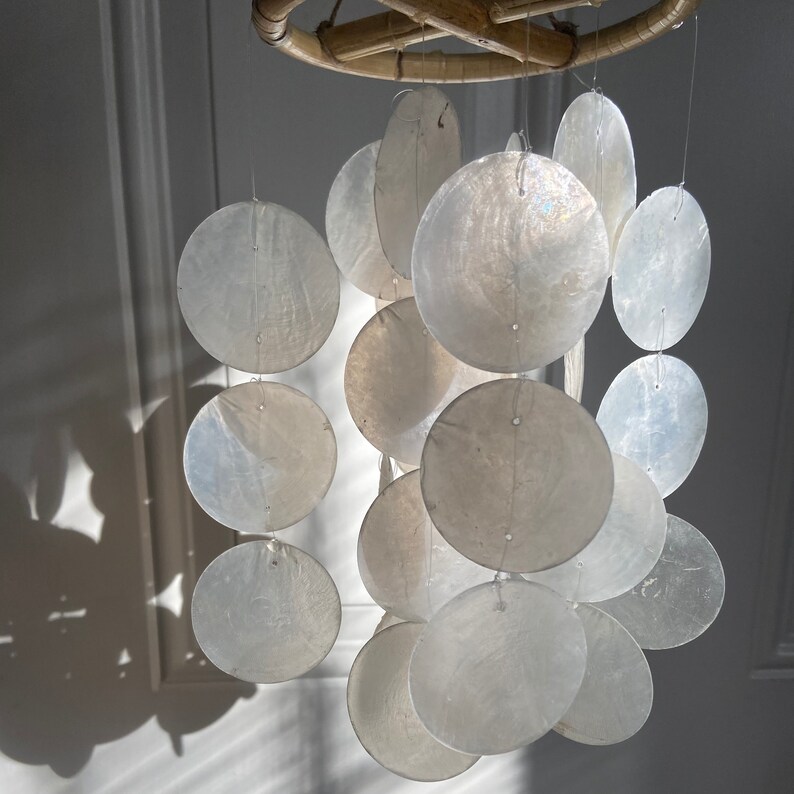 Capiz Shell Wind Chime Capiz Wind Chime Capiz Shell Mobile | Etsy