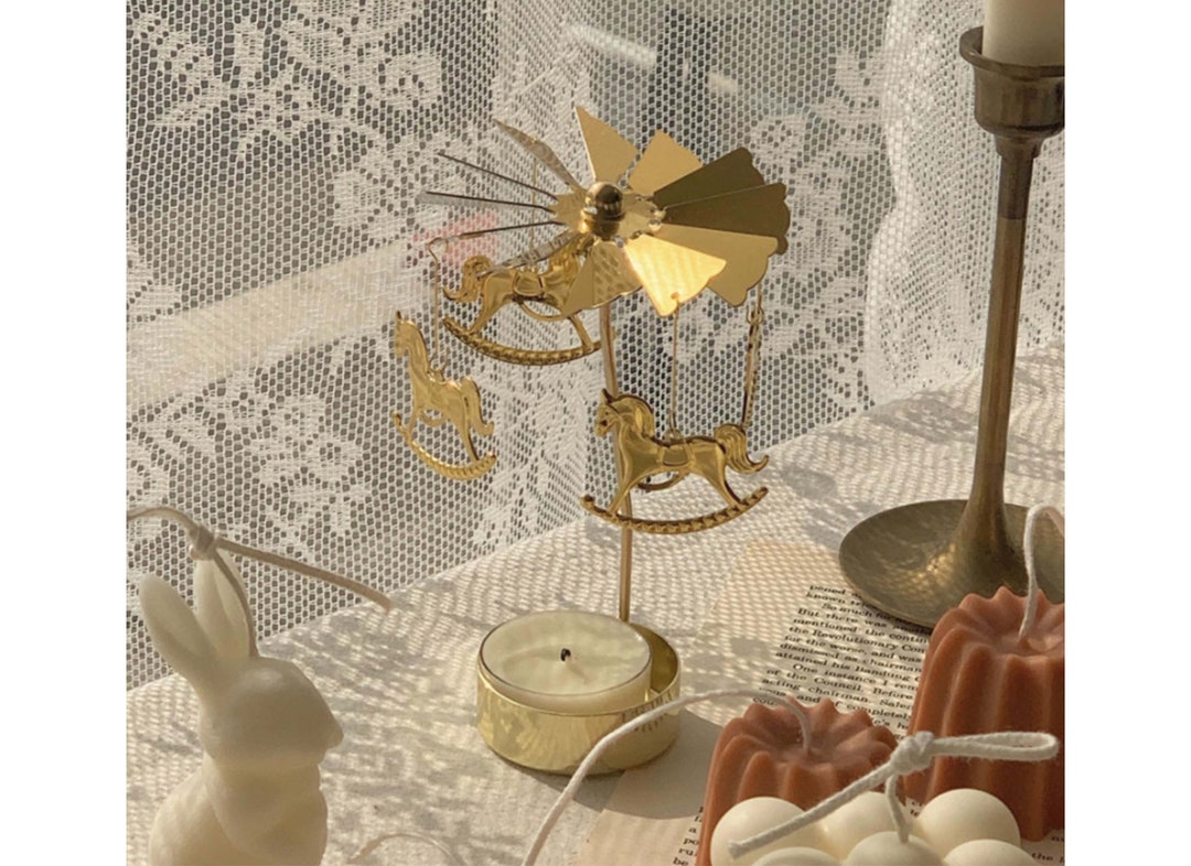 Spinning Candle Holders | Rotating Candle, Carousel Tea Light Holder ...