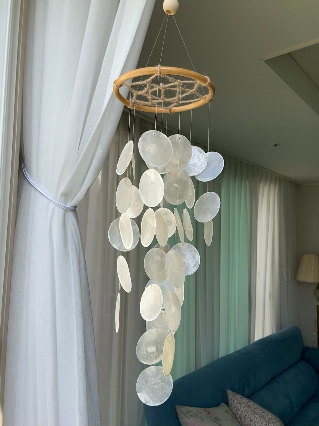 Capiz Shell Wind Chime | Capiz Shell Chime, Capiz Shell Mobile, Shell ...
